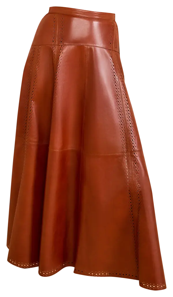 Ulla Johnson Aninda Leather Midi Skirt - Wenge