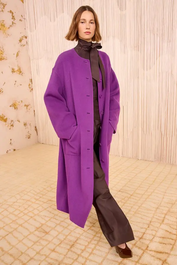 Ulla Johnson Fernanda Double-faced Wool Coat - Thistle
