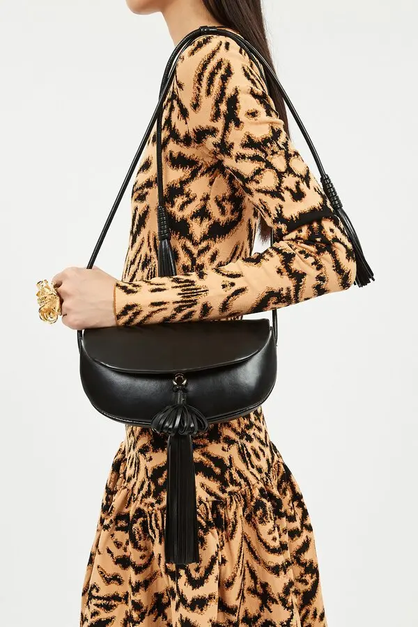 Ulla Johnson Paloma Tassel Demi Lune Bag