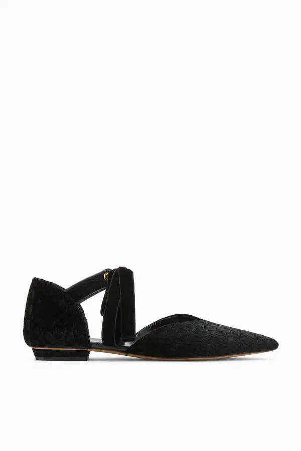 Ulla Johnson Corinna Eyelet Flat - Noir