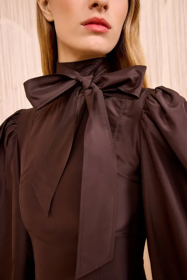 Ulla Johnson Giorgia Silk Neck Tie Blouse