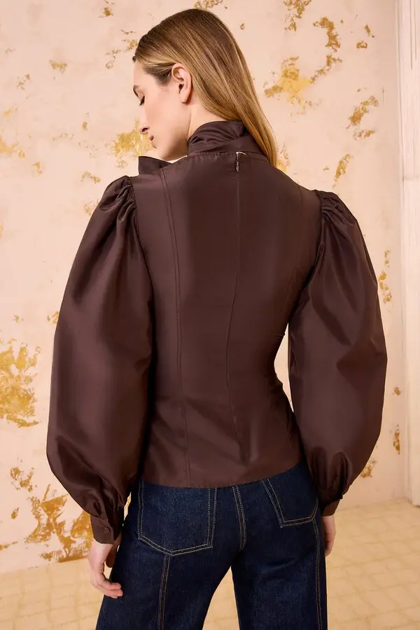 Ulla Johnson Giorgia Silk Neck Tie Blouse