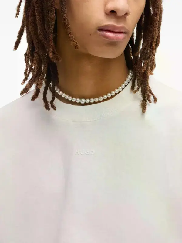 Hugo Logo-appliqué T-shirt - White