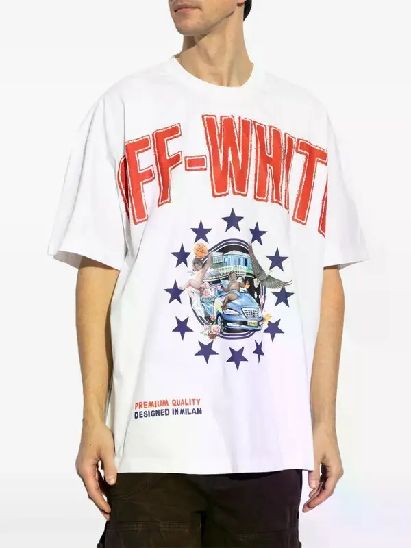 Off-White Logo-graphic-print Cotton T-shirt