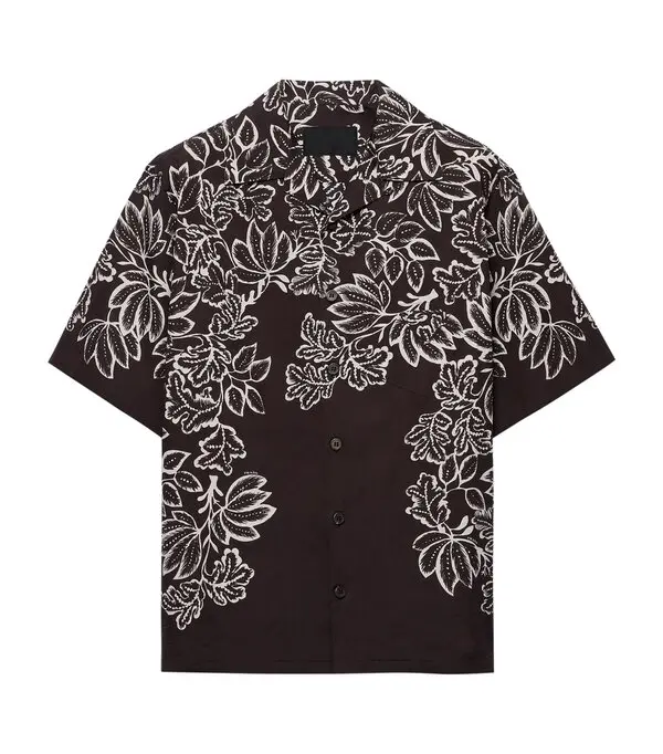Prada Cotton Printed Bowling Shirt - Brown