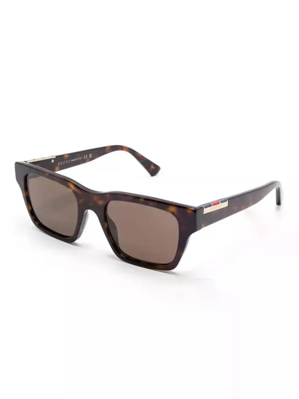 Gucci Square-frame Sunglasses - Brown