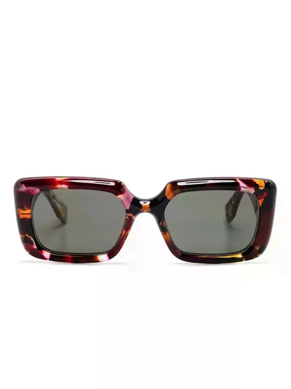 Gucci Rectangle-frame Sunglasses - Brown