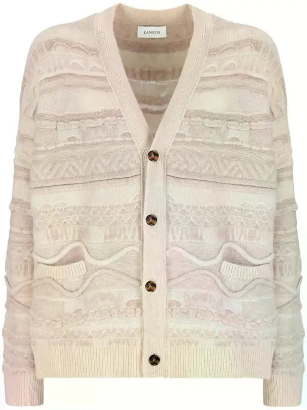LANEUS Intarsia-knit Cardigan