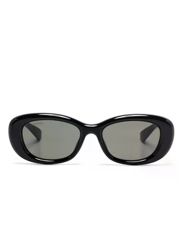 Gucci Oval-frame Sunglasses - Black