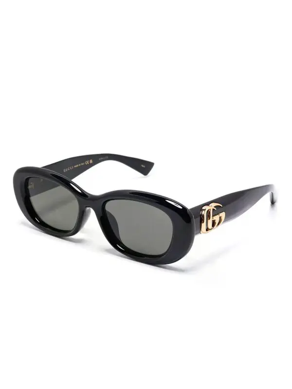 Gucci Oval-frame Sunglasses - Black