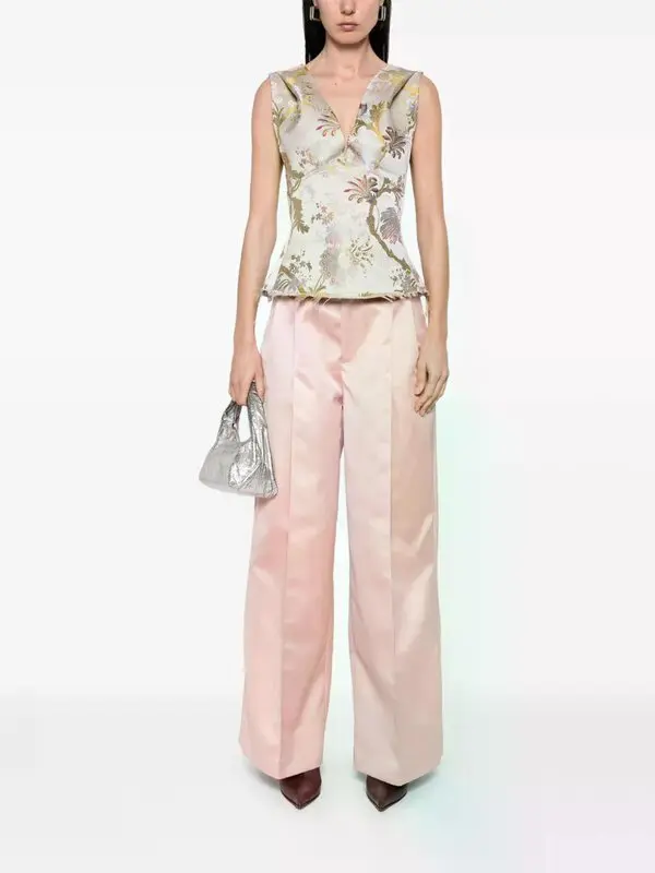 MARQUES' ALMEIDA Duchesse-satin Wide-leg Trousers