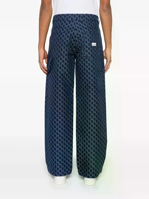 Gucci Gg Shadow-jacquard Cotton Trousers