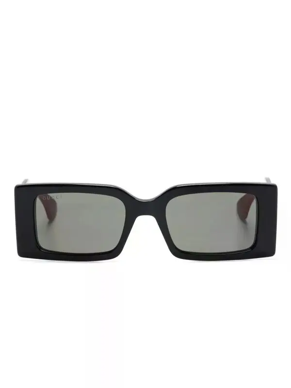 Gucci Rectangular-frame Sunglasses - Black
