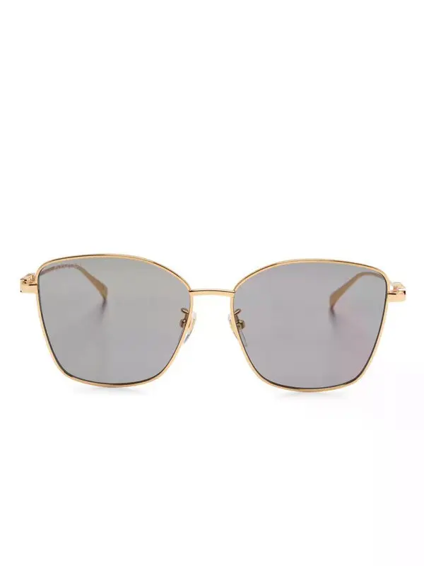 Gucci Butterfly-frame Sunglasses - Gold