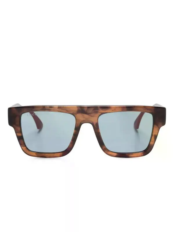 Gucci Square-frame Sunglasses - Brown
