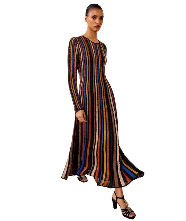 Ulla Johnson Albie Long Sleeve Knit Dress - Zoisite