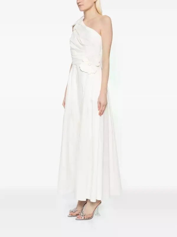 Elie Saab Poplin One Shoulder Dress