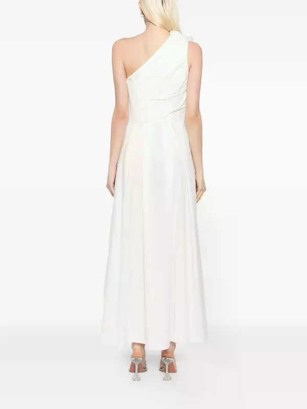 Elie Saab Poplin One Shoulder Dress