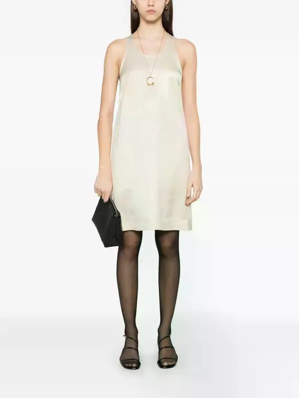 TOTEME Scoop-neck Mini Dress - Neutrals