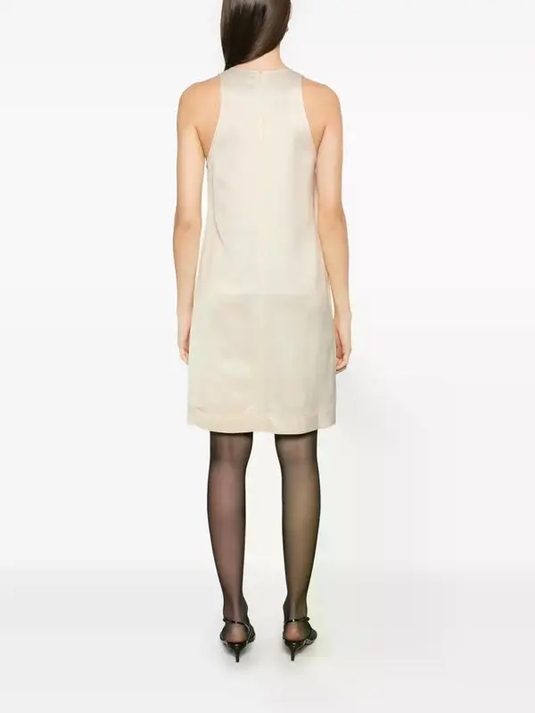 TOTEME Scoop-neck Mini Dress - Neutrals