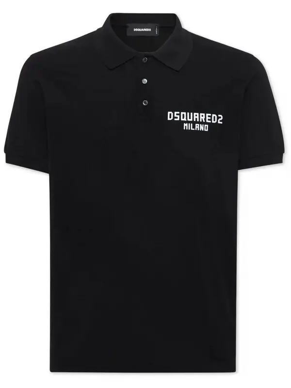 Dsquared2 Logo-print Polo Shirt - Black