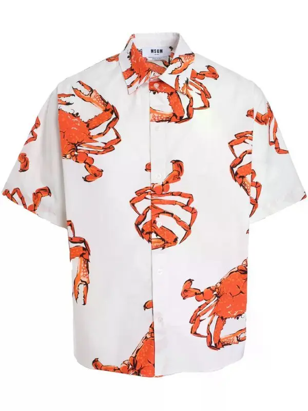 MSGM Crab Motif Shirt