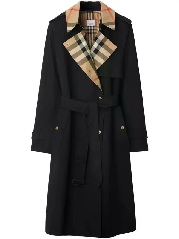 Burberry Long Check Trench Coat