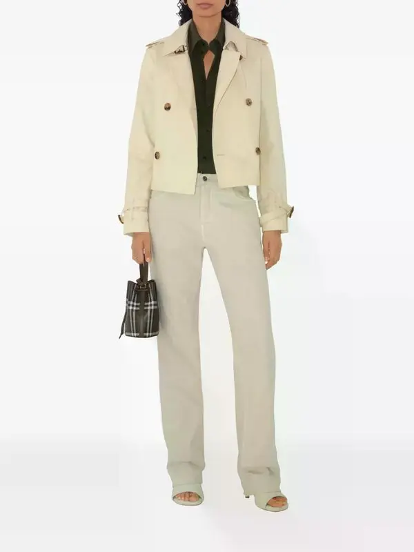 Burberry Check Mini Bucket Bag - Brown