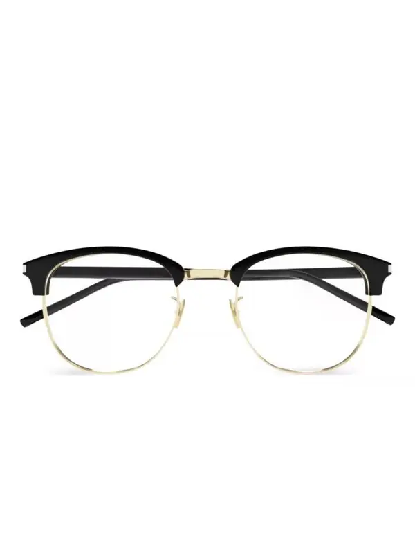 Saint Laurent Logo-engraved Glasses - Black
