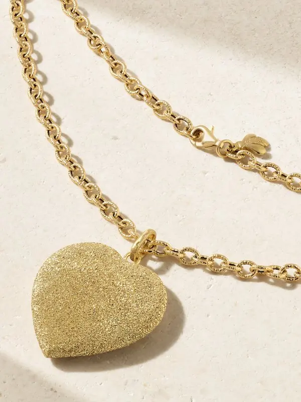Carolina Bucci 18-karat Diamond Heart Necklace