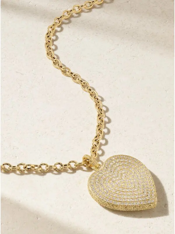 Carolina Bucci 18-karat Diamond Heart Necklace