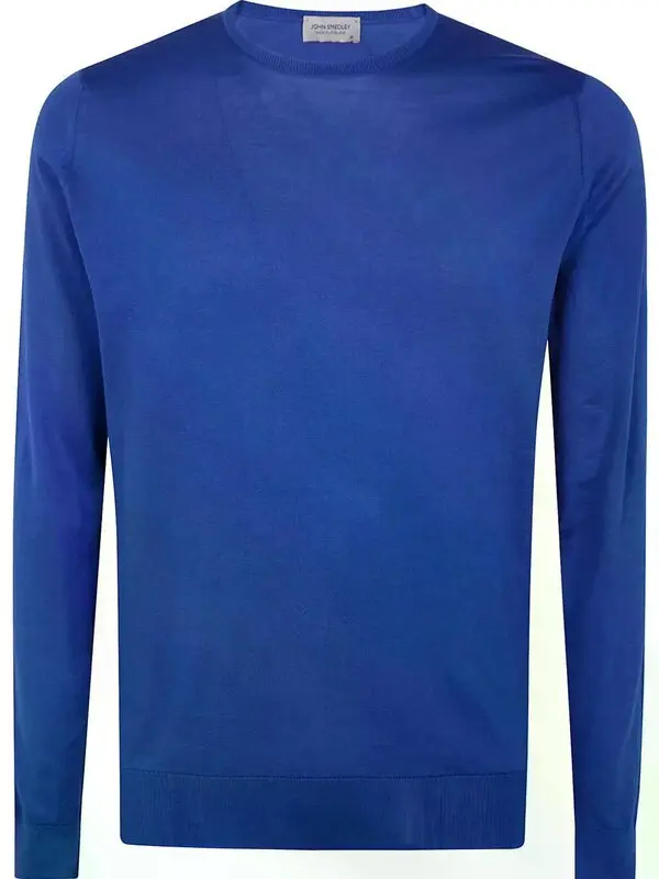 John Smedley Long Sleeve T-shirt - Blue