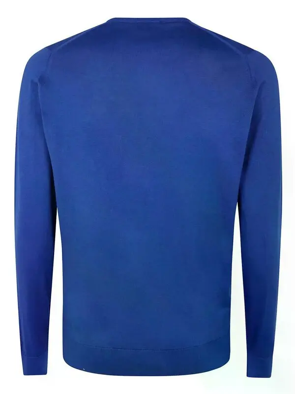 John Smedley Long Sleeve T-shirt - Blue