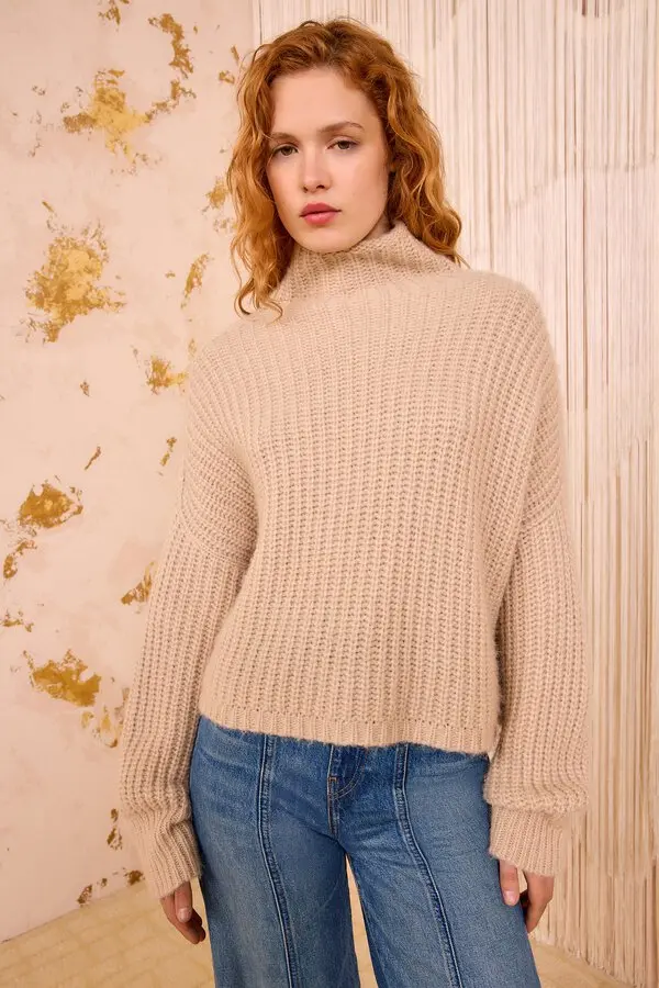 Ulla Johnson Veron Alpaca Knit Turtleneck - Dune