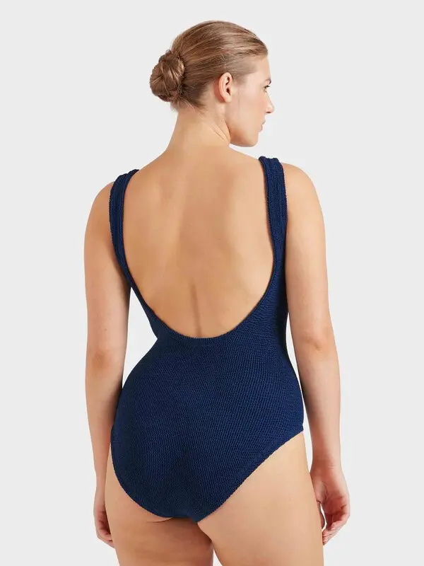 Hunza G Coverage Square Neck Swimsuit - Navy