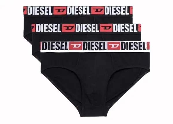 DIESEL Umbrandrethreepack Solidcolour Briefs - Black