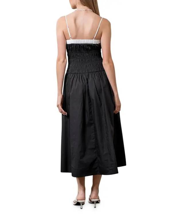 Moon River Smocked Midi Dress