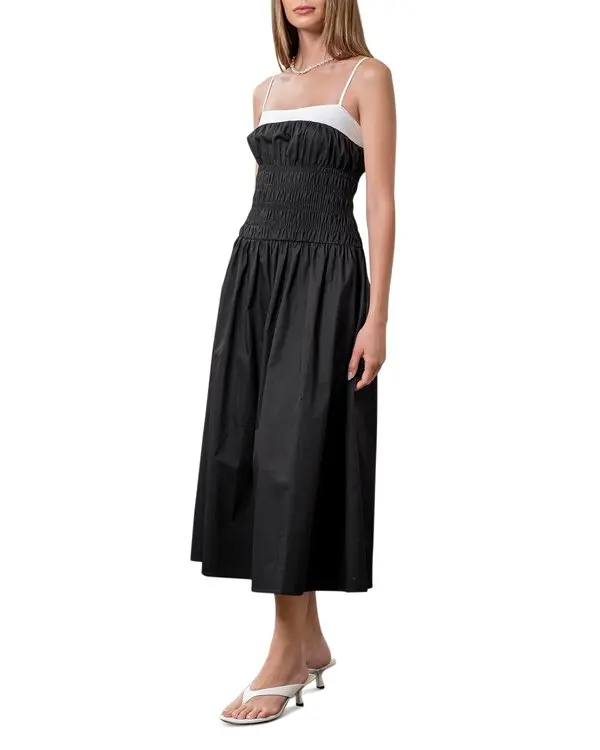 Moon River Smocked Midi Dress
