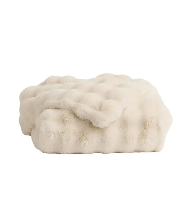 Cozy Earth Bubble Cuddle Throw Blanket - Creme
