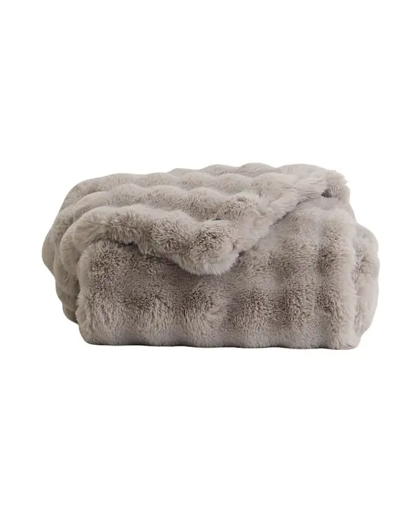 Cozy Earth Bubble Cuddle Throw Blanket - Light Grey