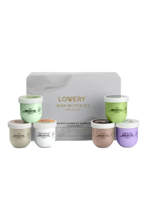 LOVERY Whipped Body Butter 6-piece Set - White / Gold