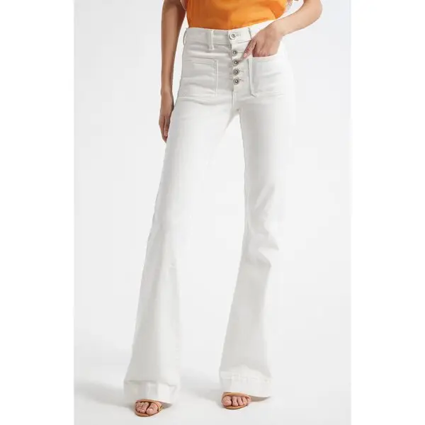 Ramy Brook Cindy Wide Leg Jeans - White