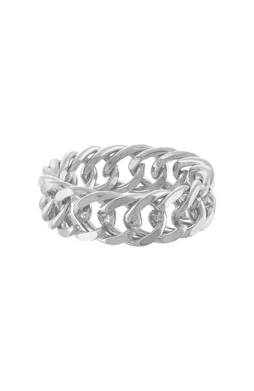 Ben Oni Curb Chain Link Ring - Silver