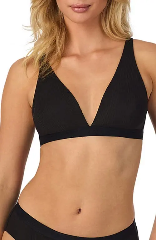 ON GOSSAMER Cabana Rib Bralette - Black