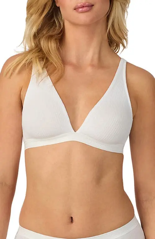 ON GOSSAMER Cabana Rib Bralette - White
