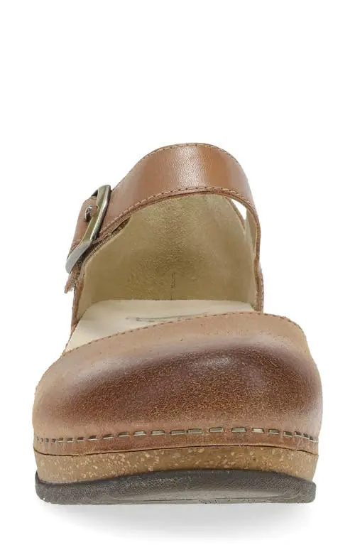 Dansko Mae Ankle Strap Clog - Tan
