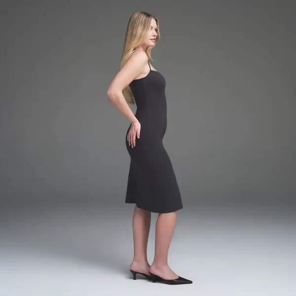 skims smooth layers midi dress Skims Brown Smooth Layers Midi Dress