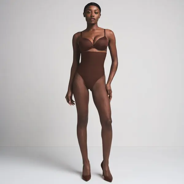 SKIMS Core Sculpt High Waisted Thong | Light Neutral | | Body - Cocoa