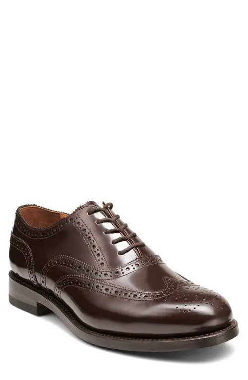 G.H.BASS Monogram Wingtip Oxford - Dk Brown