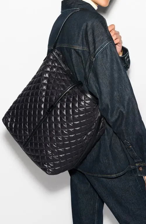 Mz Wallace Large Astor Quilted Hobo Bag - Black